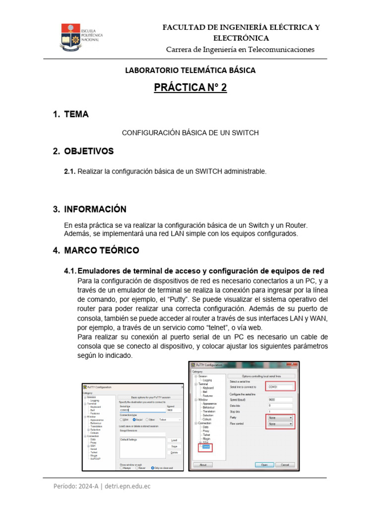 Practica N02 Teld623l 2024a | PDF | Interfaz de línea de comando | Enrutador (Computación)