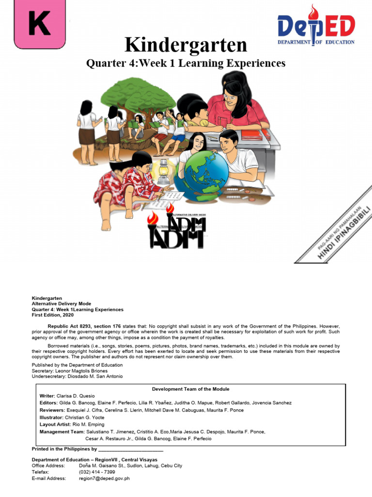 Q4-Wk1 - Edited - Reviewed For Ms Mau | PDF | Learning | Prayer