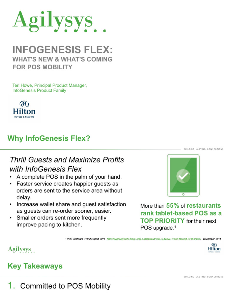 InfoGenesis Flex Overview | PDF | Point Of Sale | Tablet Computer