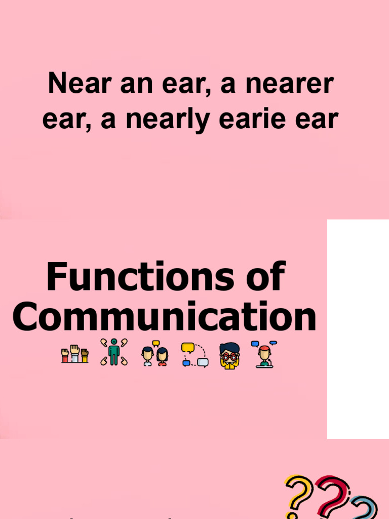 Functions of Communication | PDF