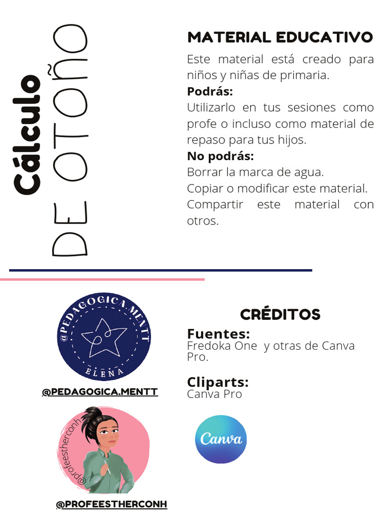Sumas de Otoño @pedagogica - Mentt y @profeestherconh | PDF