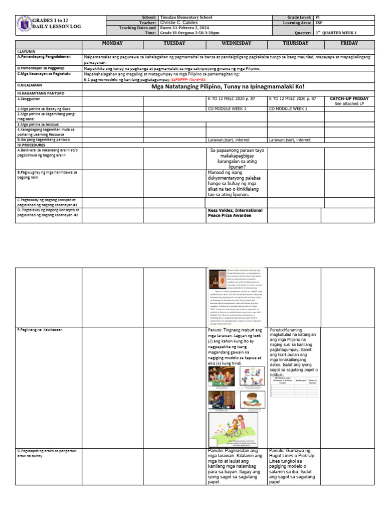 Q3 - Esp 6 - Week 1 | PDF