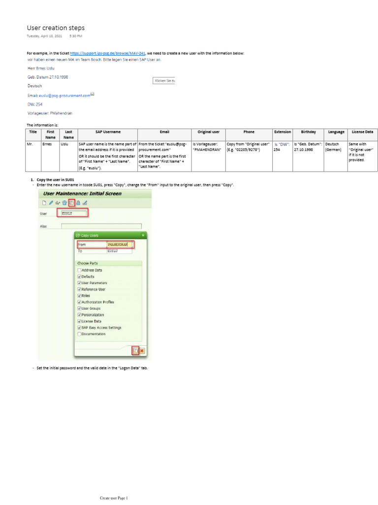 User Creation Steps | PDF | User (Computing) | Login