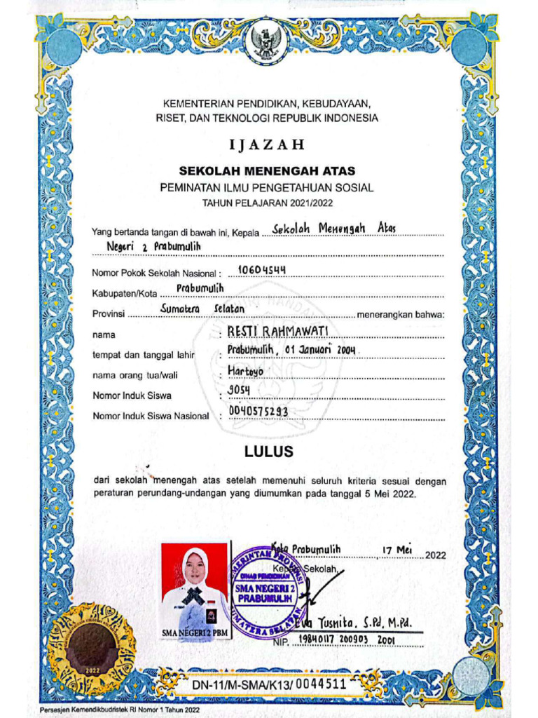 Ijasah Resti Rahmawati(1) Compressed Compressed Compressed | PDF