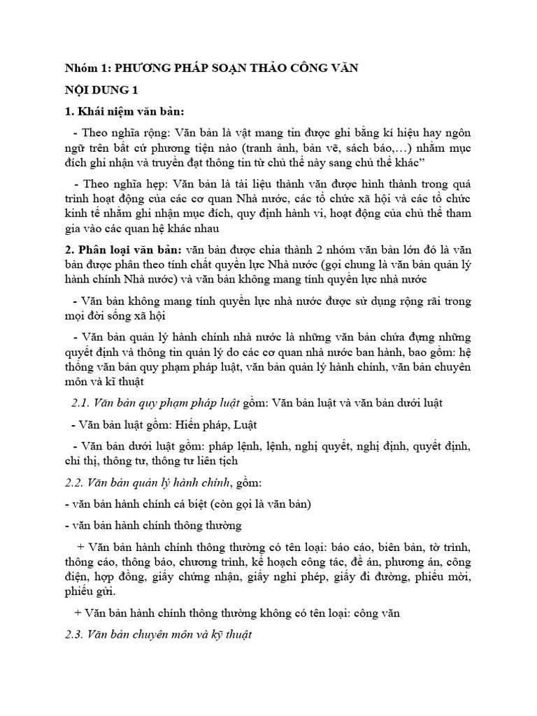 Bản sao QTHCVP NHOM 1 | PDF