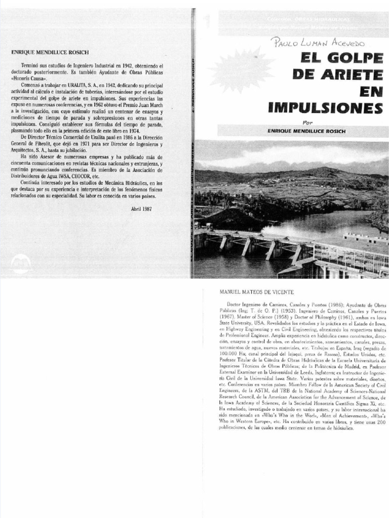 PDF El Golpe de Ariete en Impulsiones Compress | PDF