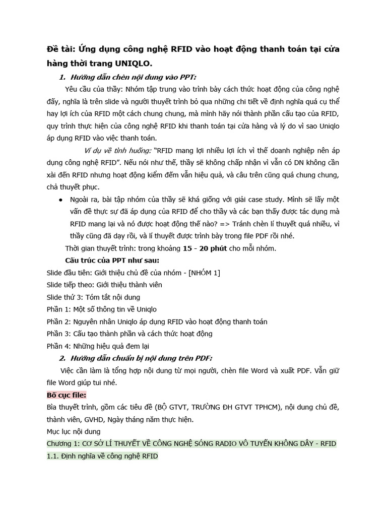 Plan TT HTTT Logistics - Nhóm 1 | PDF