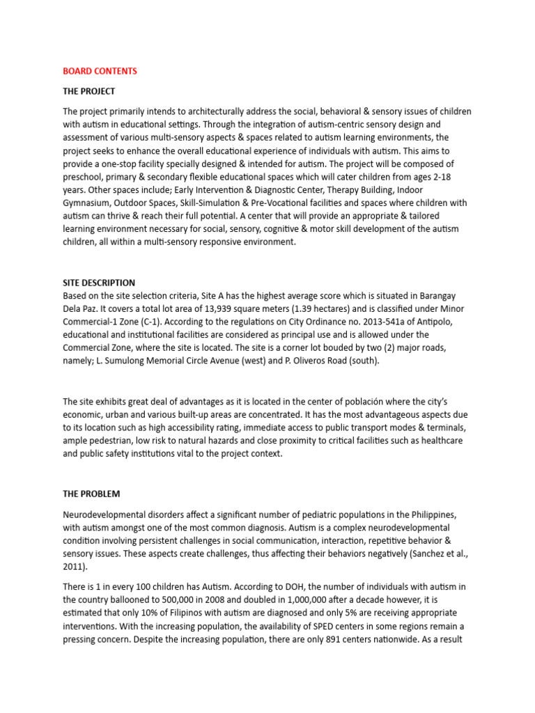 Board Contents | PDF | Perception | Autism Spectrum