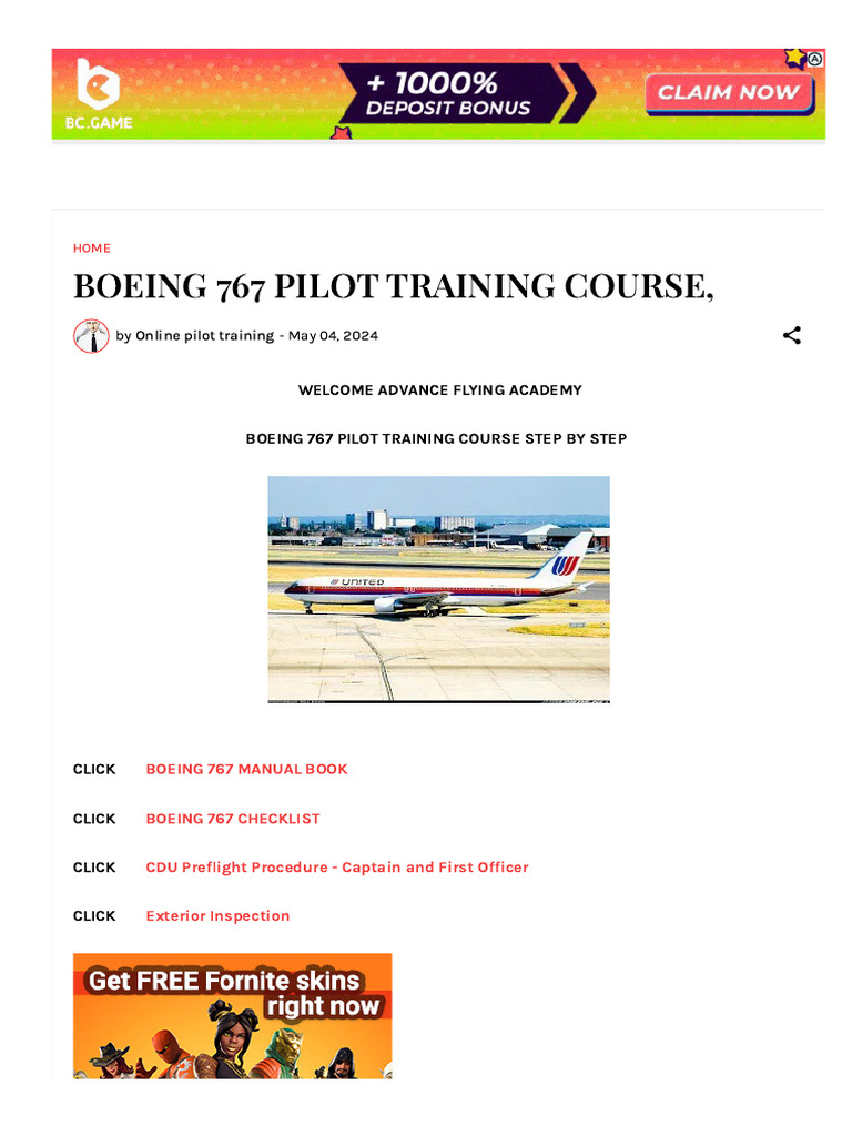 Boeing 767 Operating Handbook | PDF | General Dynamics F 16 Fighting ...