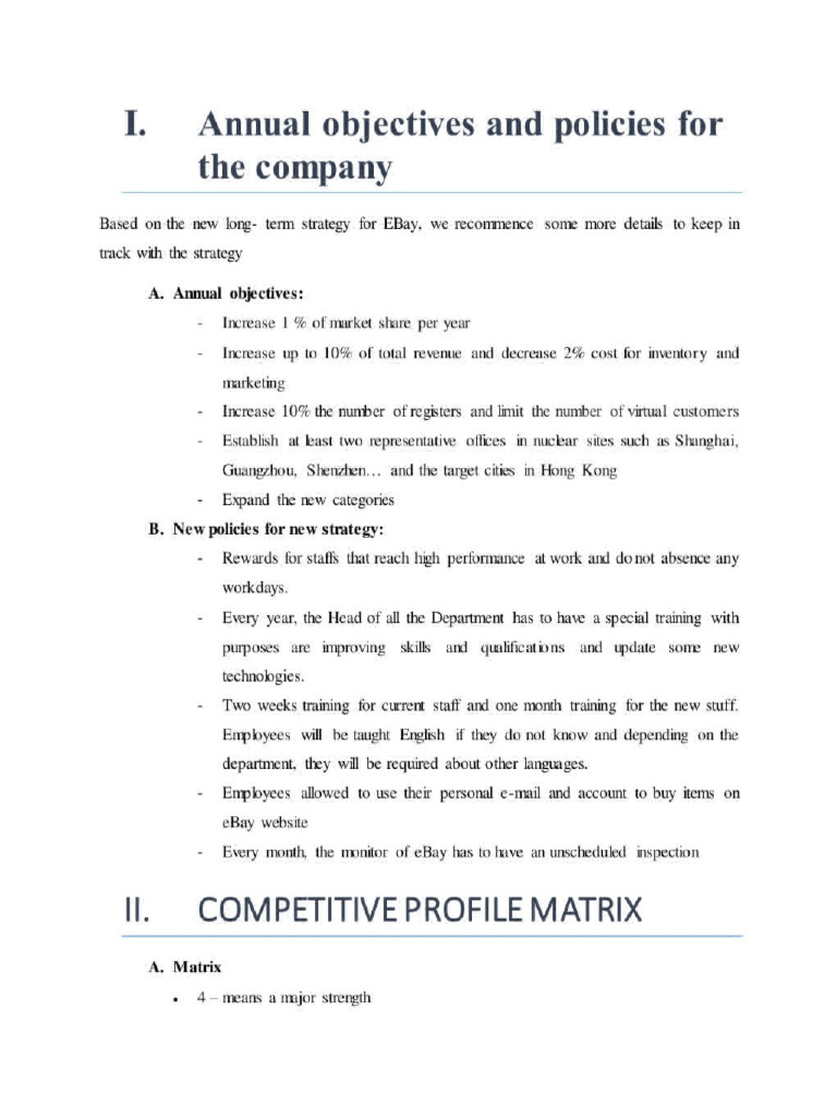 Annual Objectives and Policies Financial Ratio and | PDF