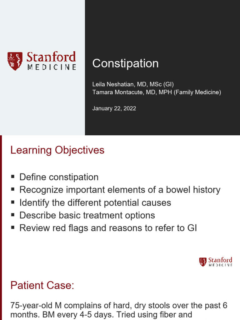 5. Management of GI Disorders in a Primary Care Setting - Constipation | PDF | Constipation ...