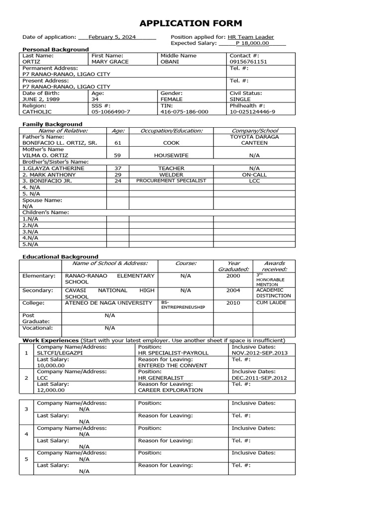 Support - Application Form | PDF | Justice | Crime & Violence