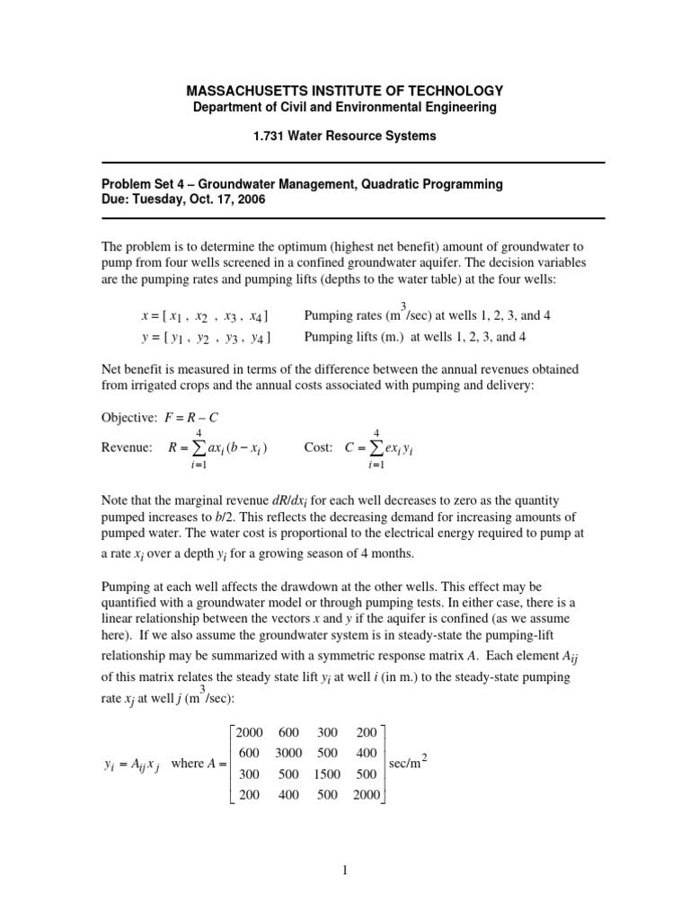 Assn 4 | PDF | Mathematical Optimization | Matrix (Mathematics)