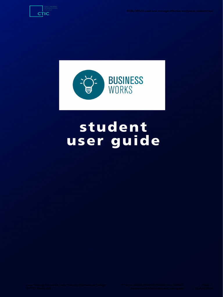 BSBLDR523 Assessment Information and User Guide | PDF | Question | Information