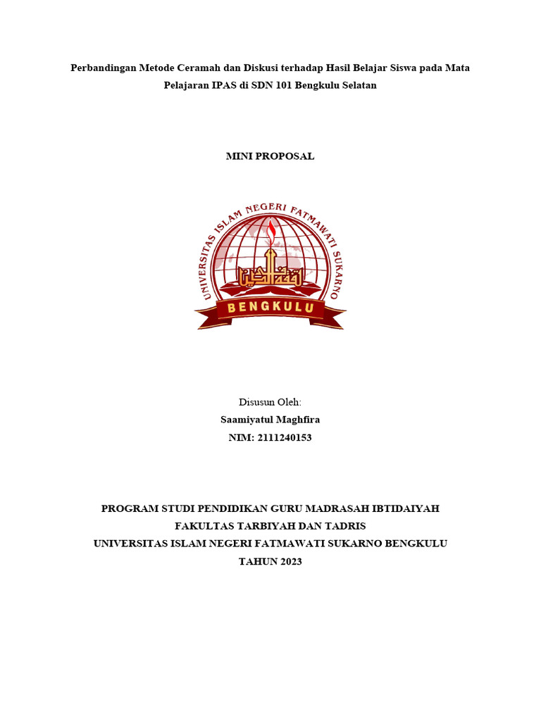 Mini Proposal Ira 1 | PDF