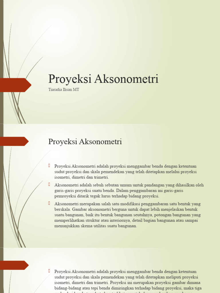 Proyeksi Aksonometri | PDF