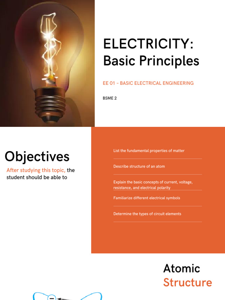 EE 01 - Learning Material 1 | PDF | Passivity (Engineering) | Atoms