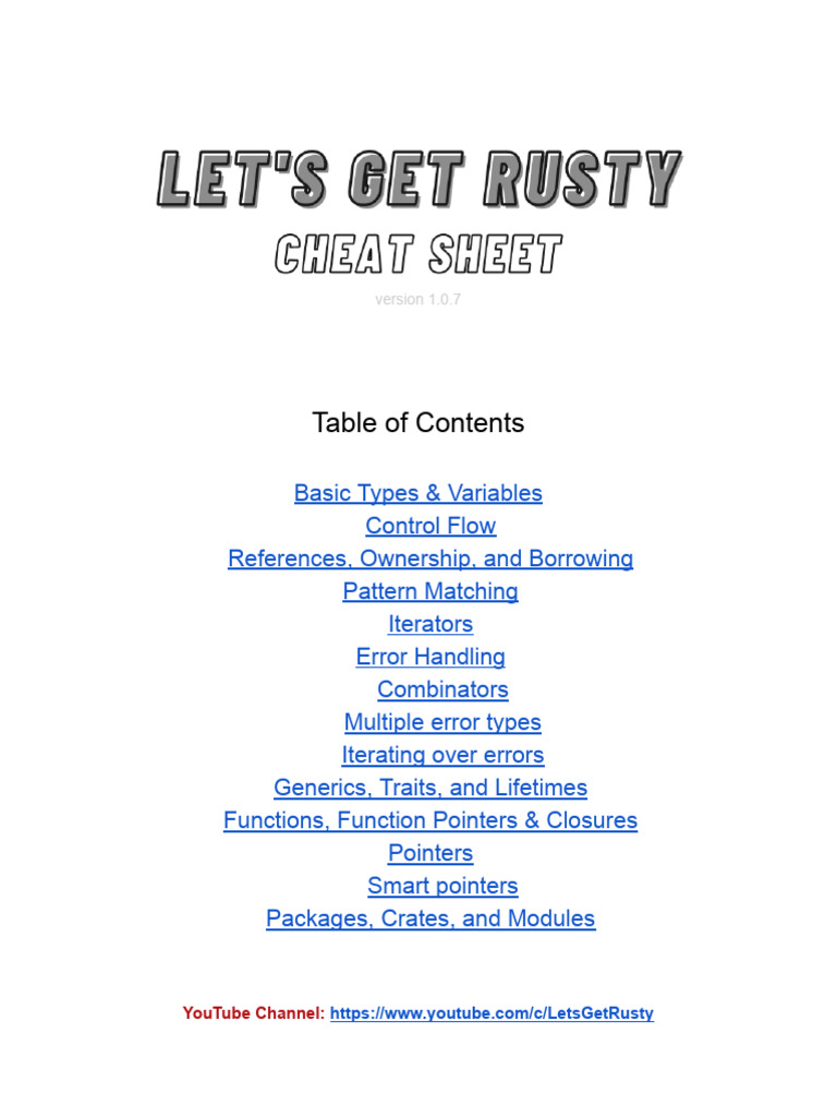 Rust Programming: Types and Control Flow | PDF | Software Development ...