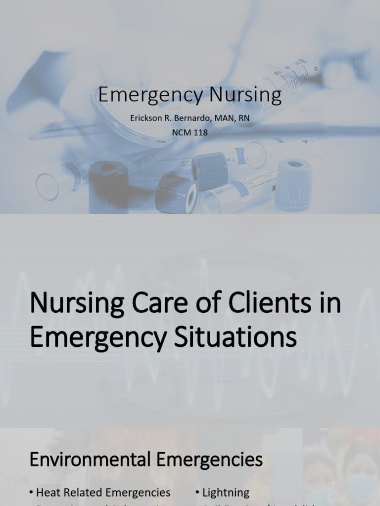 Nursing Care for Environmental Emergencies | PDF | Clinical Medicine ...