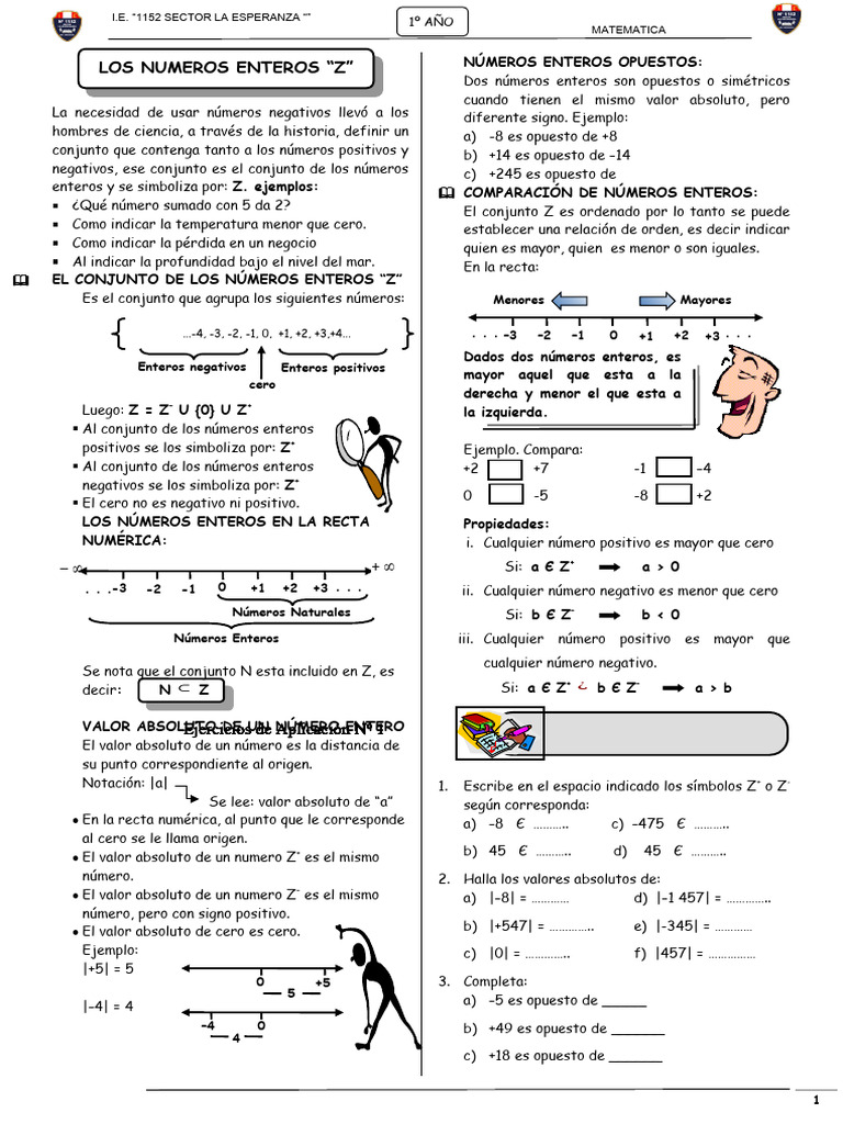 Tema 1 Numeros Enteros Pdf Entero Análisis Complejo