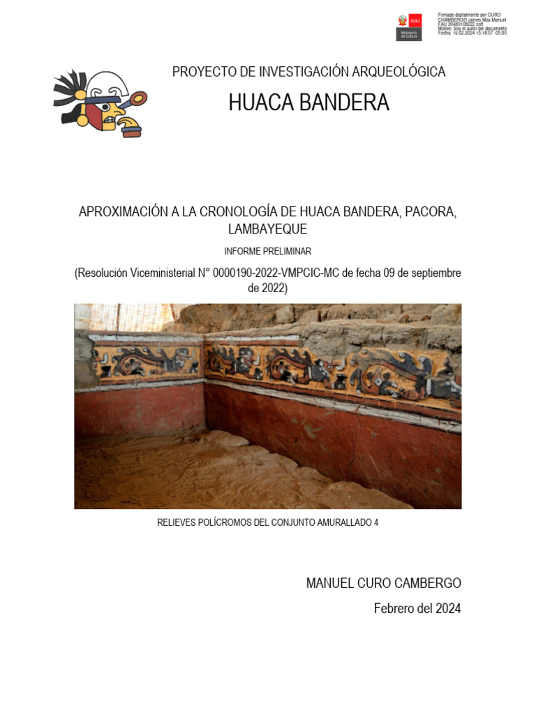 Huaca Bandera: Proyecto de Investigación Arqueológica | PDF | Pirámide ...