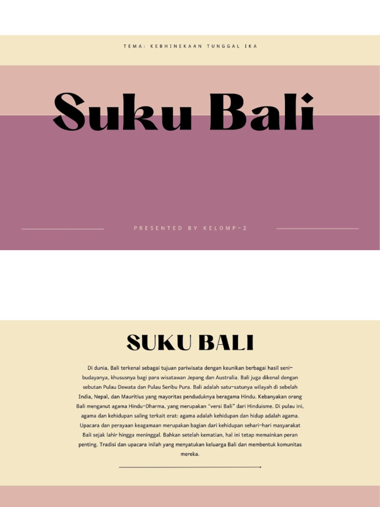 Presentasi-PPT SUKU BALI AGA | PDF