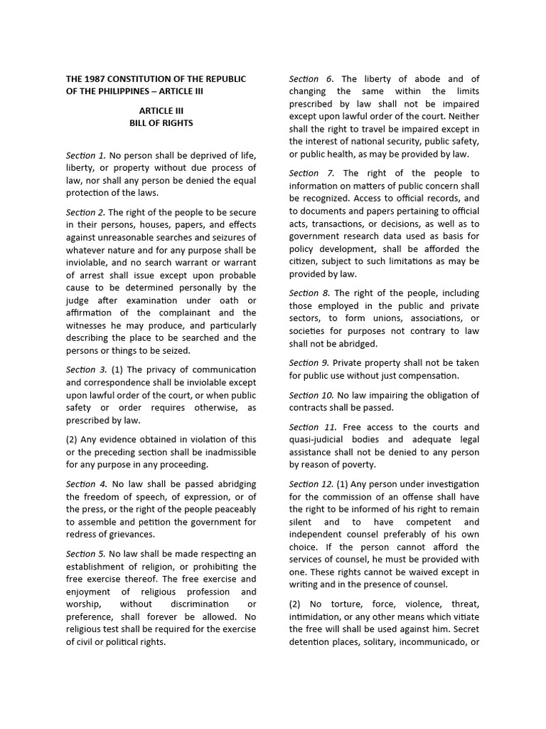 Article Iii 2 | Download Free PDF | Search And Seizure | Crime & Violence