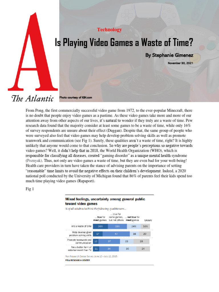 Video Game Paper - Final | PDF | Mental Disorder | Behavioural Sciences