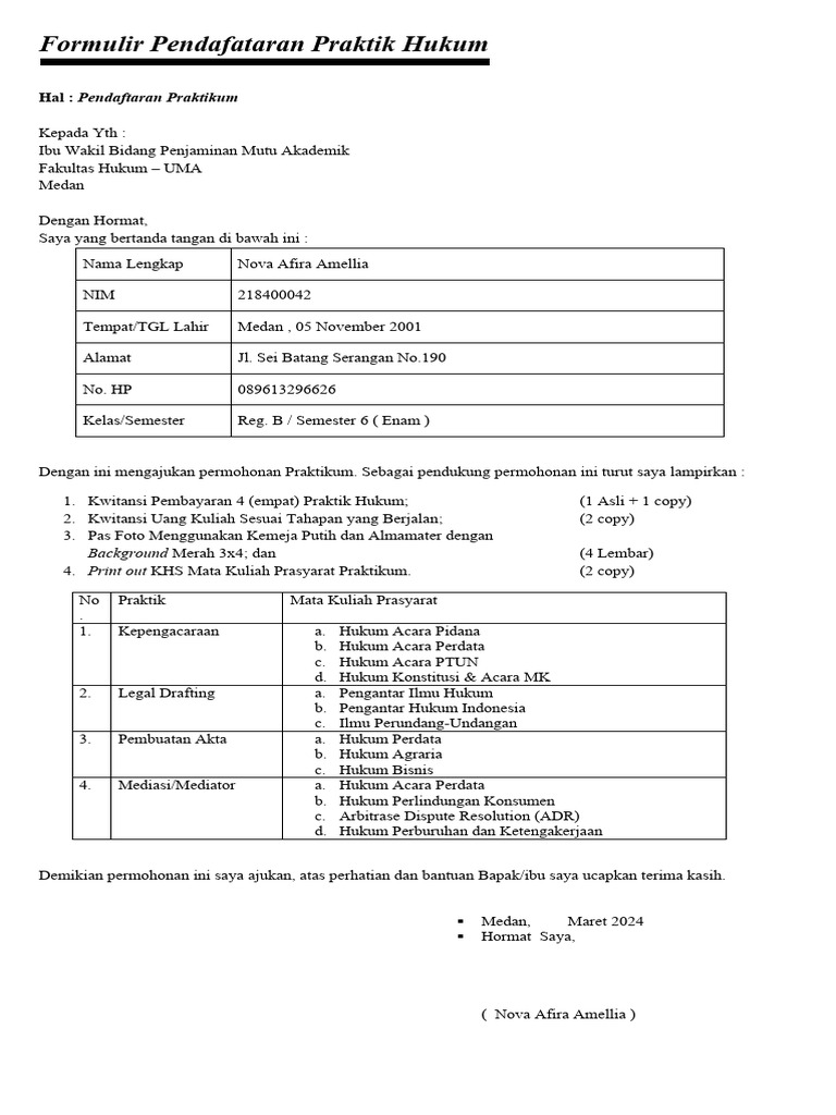 Formulir Pendaftran Nopa | PDF