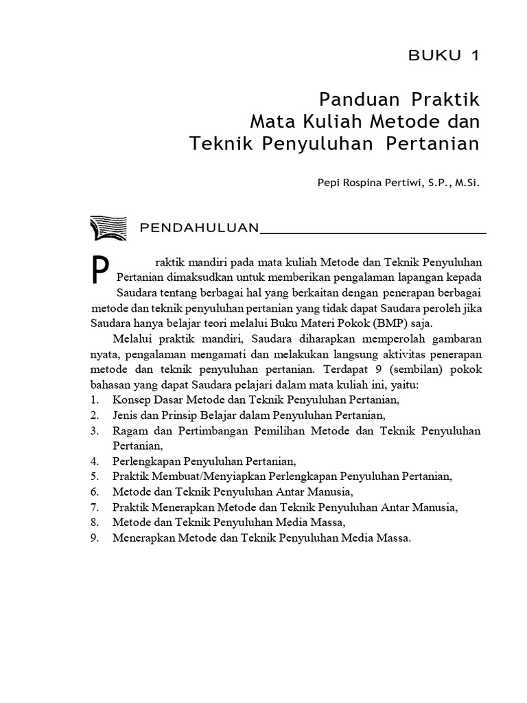 Metode Dan Teknik Penyuluhan Pertanian | PDF | Bisnis | Teknologi & Rekayasa