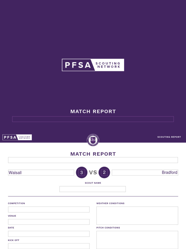 PFSA Individual Template | PDF | Premier League Clubs | English Football League