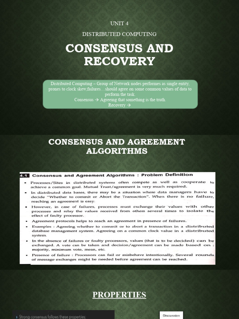 Consensus Properties in Distributed Systems | PDF | Technology ...