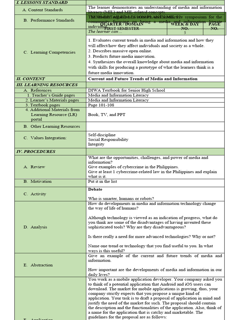 MIL TG Lesson 9 | PDF | Learning | Information Literacy
