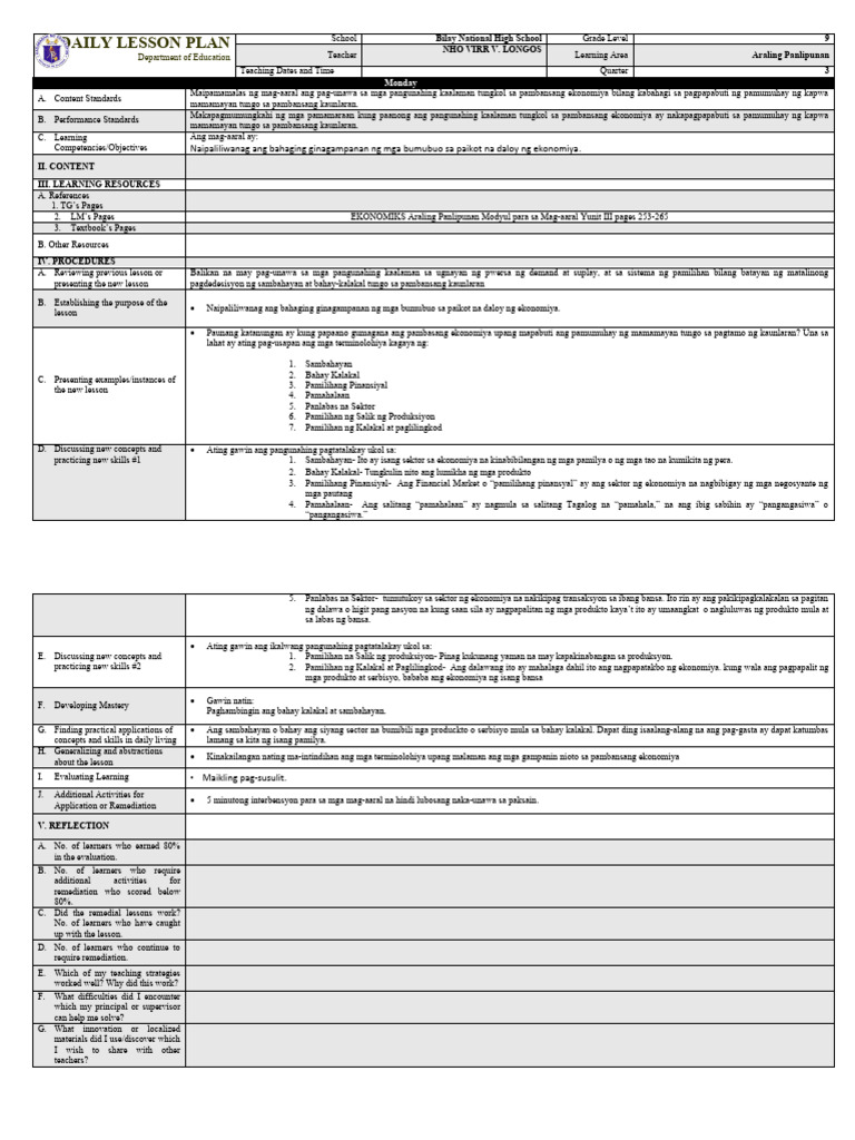 AP 9 Q3 Week 1 Day1 | PDF