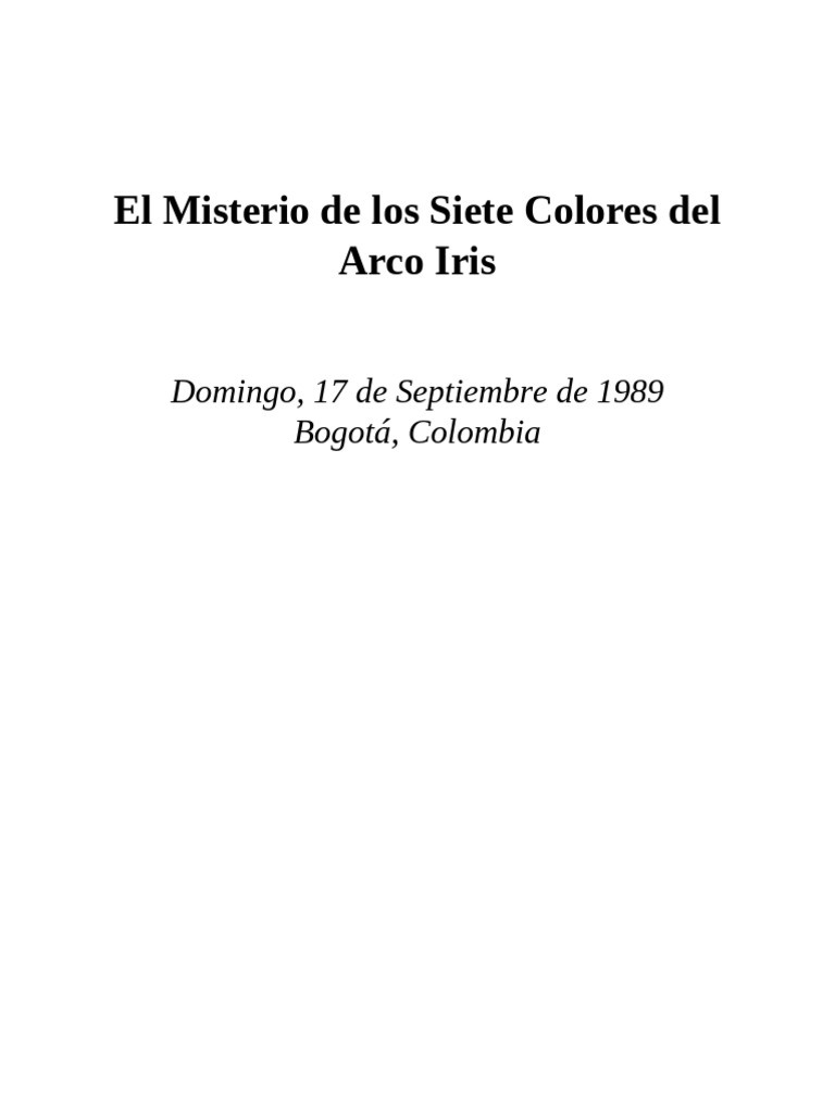 1989-09-17_El Misterio de Los Siete Colores Del Arco Iris | PDF | Adán y Eva | Adán