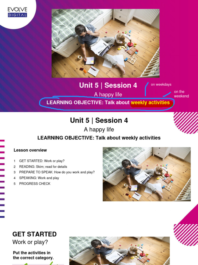 Unit 5 - Session 4: A Happy Life | PDF | Workweek And Weekend