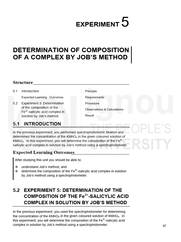 Detection by Complexation | PDF | Hydroxide | Coordination Complex