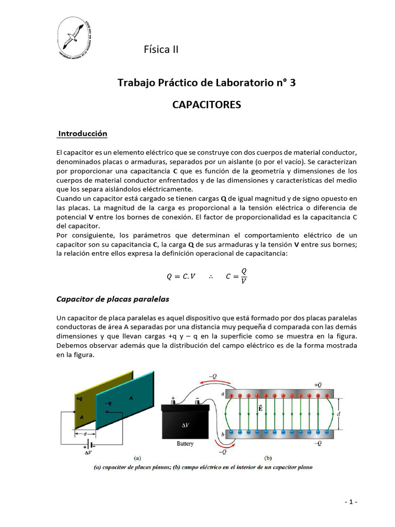 Guia 3 - Capacitores | PDF | Capacidad | Condensador