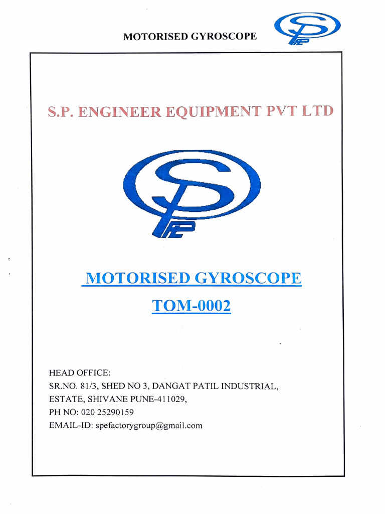 Gyroscope lab manual | PDF | Rotation | Gyroscope