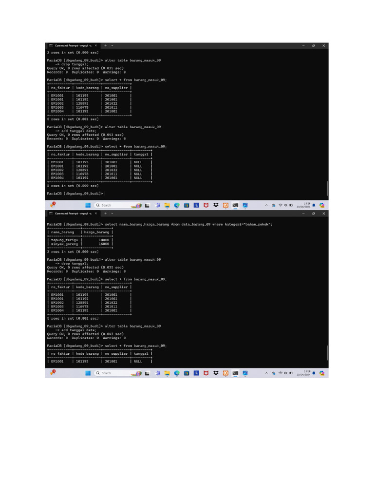 23101152630009-Tugas Basis Data Pertemuan 5 | PDF