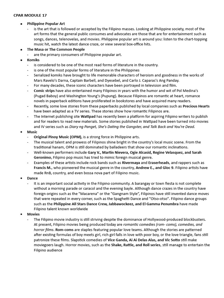 CPAR MODULE 17 | PDF