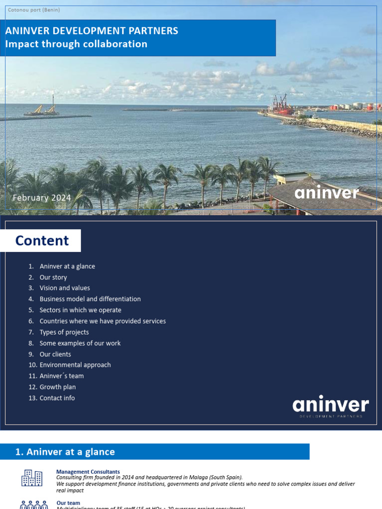 Aninver Development Partners Overview | PDF | African Development Bank ...