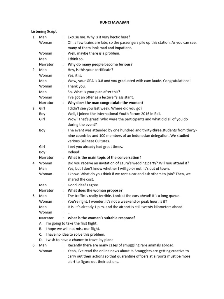 Listening Comprehension Practice Questions | PDF | Space Shuttle ...