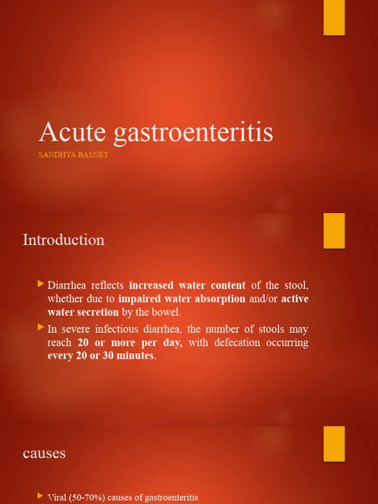 Acute Gastroenteritis | PDF | Diarrhea | Clinical Medicine