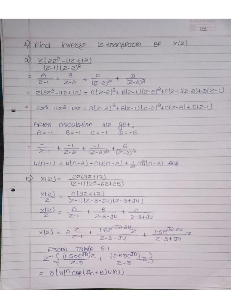 DSP Assignment Solutions | PDF