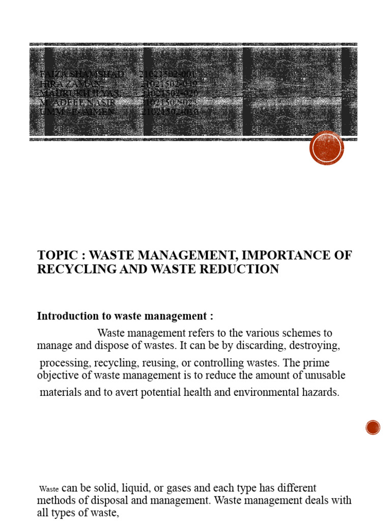 Waste management | Download Free PDF | Recycling | Waste