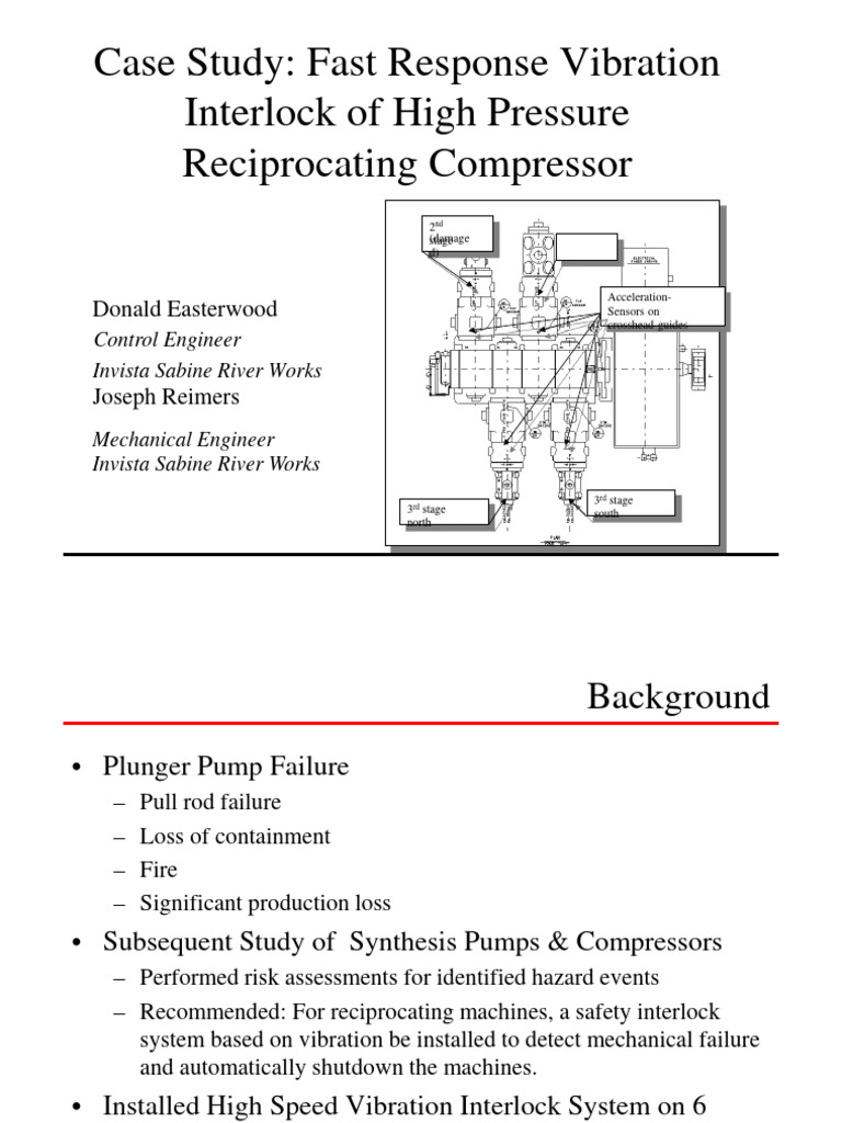 Recprocating Compressor Rod Failure Vibration Interlock | Download Free PDF | Pump | Engines
