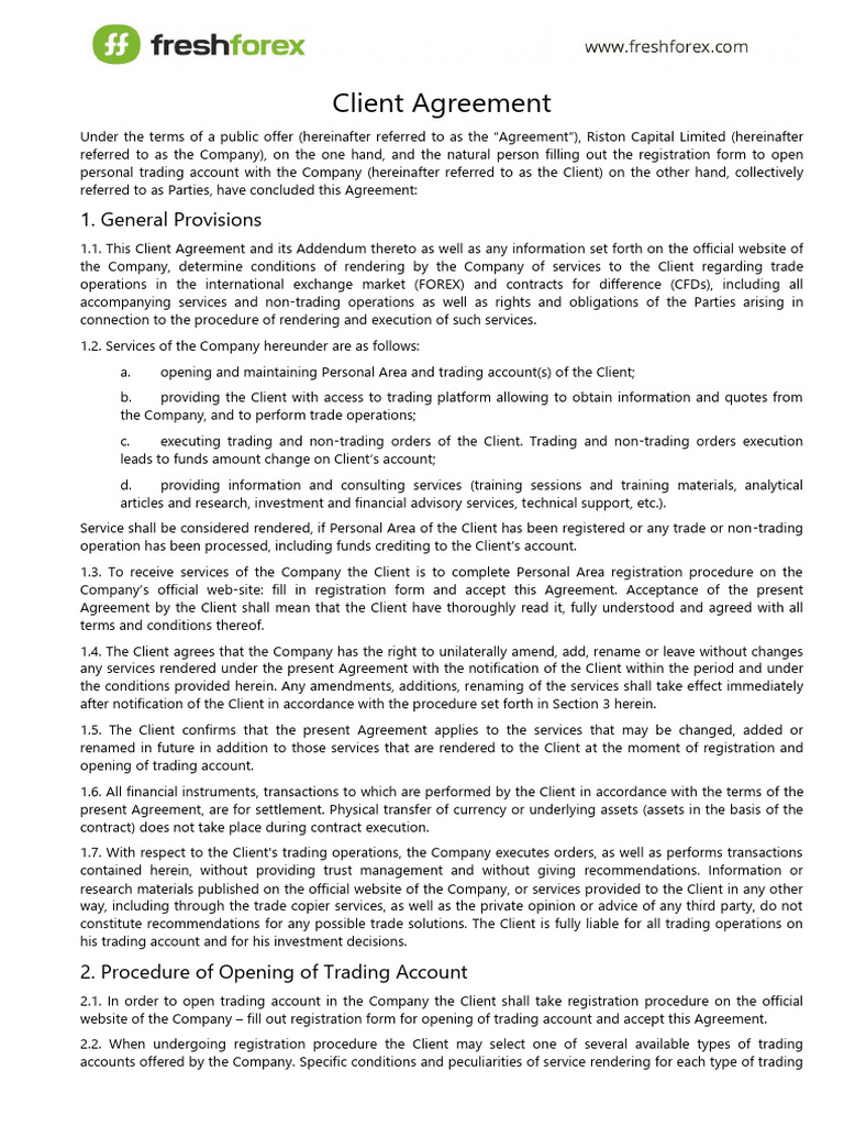 Client Agreement | PDF | Money Laundering | Money