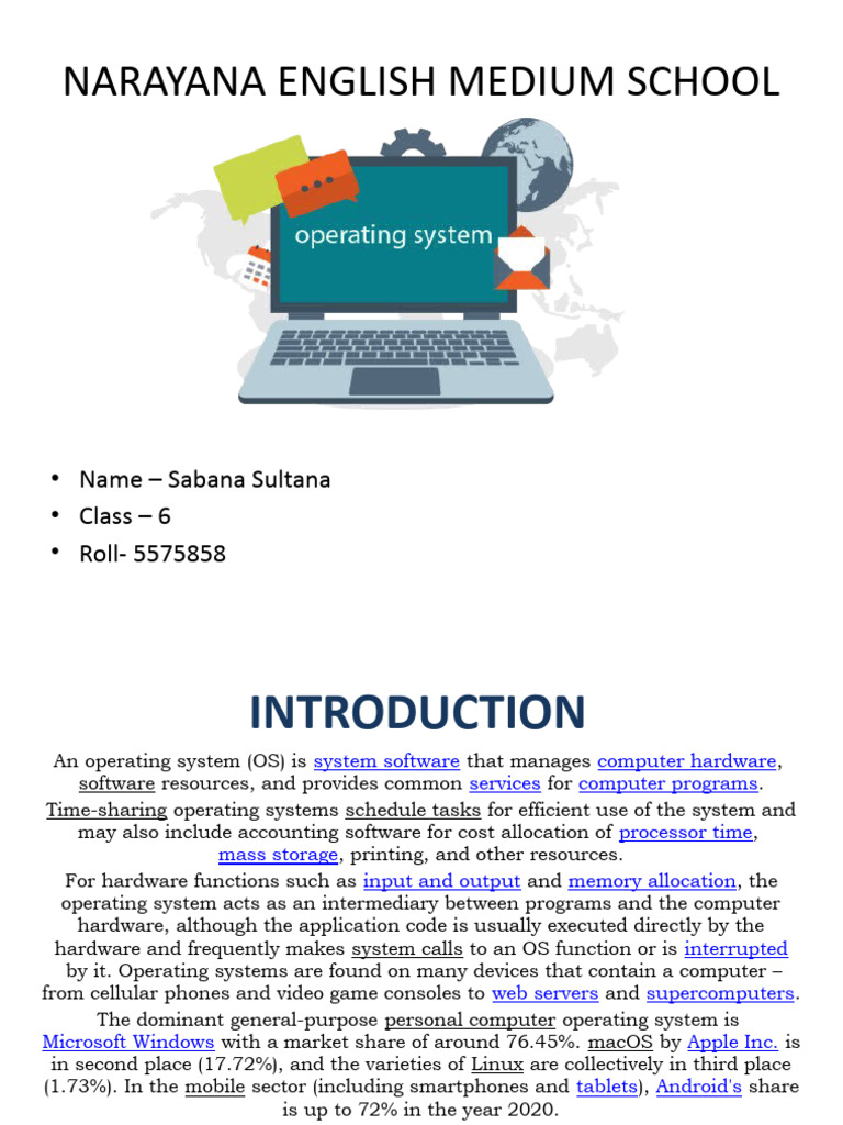 INTRODUCTION | PDF | Operating System | Process (Computing)
