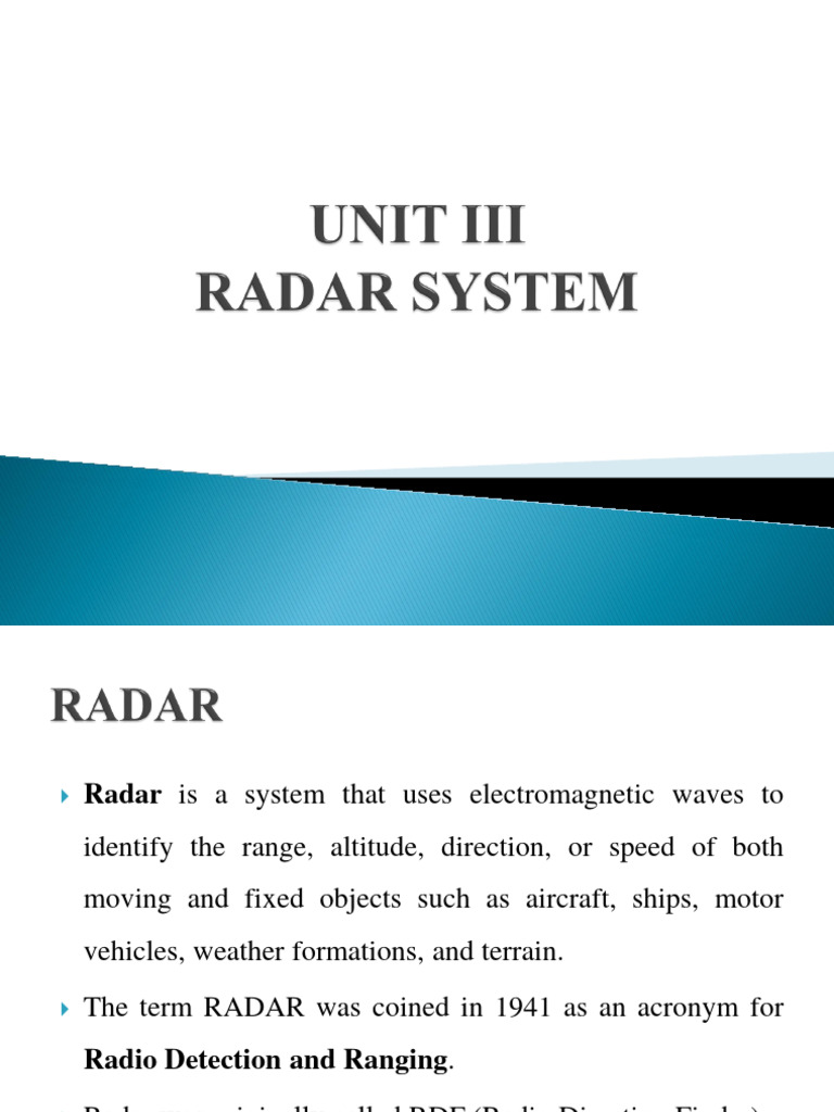 Radar Systems | Download Free PDF | Radar | Infrared